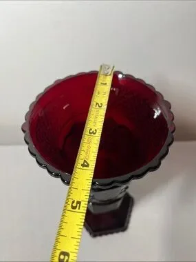 Avon | Accents | Avon Cade Cod Ruby Red Pressed Glass Decorative Vase ...